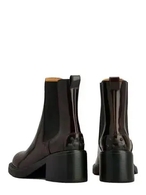 TOD'S Leather Chelsea Boots - Red