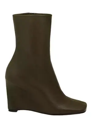 AMI AMI Paris Two-Tone Wedge Ankle Boots