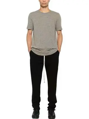 RICK OWENS Side-tie Cotton T-shirt