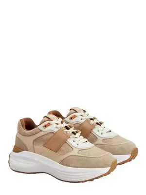 TOD'S Tod's Panelled Lace-Up Sneakers Neutrals