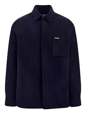 FERRAGAMO Logo-plaque Shirt Jacket - Blue