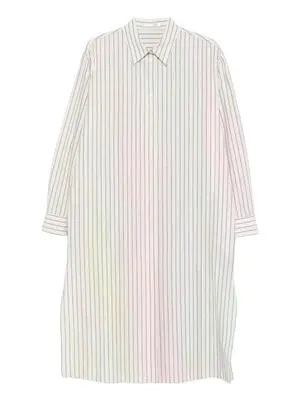 THE ROW Chihiro Striped Shirt Dress - Neutrals