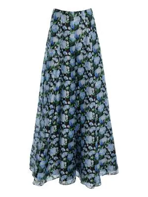 Carolina Herrera Organza Palazzo Pants - Multi