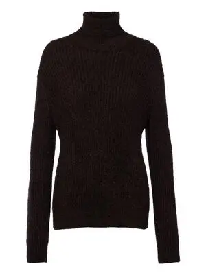 Loro Piana Silk And Cashmere Blend Turtleneck Sweater - Brown