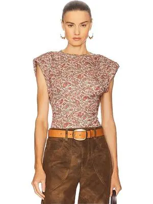 Isabel Marant Étoile Devani Printed Top - Rust