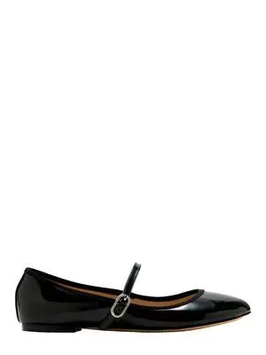 HOUSE OF BALLERINAS Patent-leather Ballerina Flats - Black