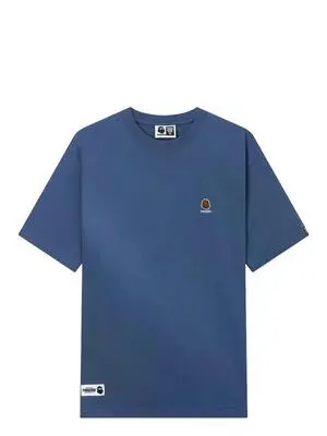 FINGERCROXX Embroidered-logo Cotton T-shirt Blue