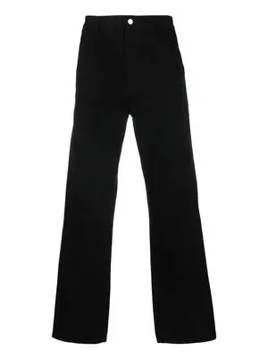 Carhartt Work In Progress Organic Cotton Denim Straight-leg Trousers - Black