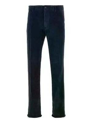 Incotex Incotex Corduroy Cotton-Blend Trousers Blue