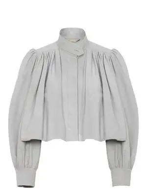 CHLOÉ Balloon-Sleeve High-Neck Jacket