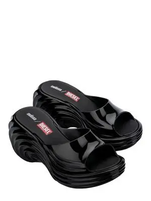 Melissa Melissa X Diesel Quantum Platform Wave Slides Black