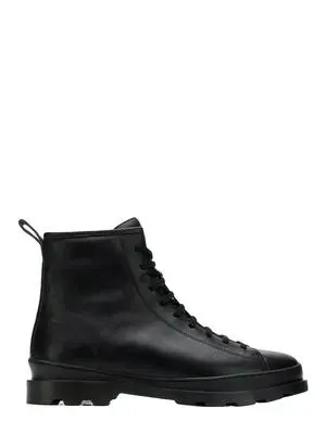 Camper Brutus Lace Up Leather Boots - Black