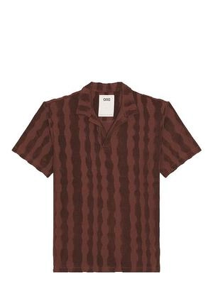 Oas Totem Polo Terry Shirt In . Also - Red