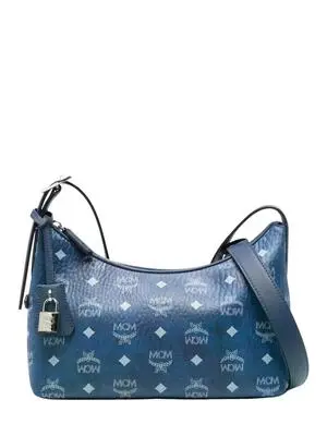 Mcm Small Aren Satchel Bag - Blue