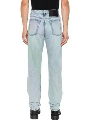 JIL SANDER Logo Patch Cotton Jeans - Blue