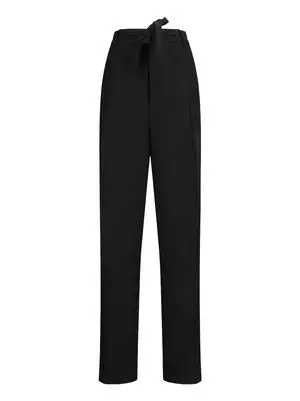 JIL SANDER Tie-belt Tailored Trousers - Black