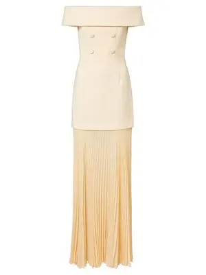 Rebecca Vallance Rowan Pleated Maxi Dress - Yellow