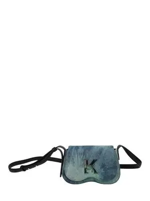 Karl Lagerfeld Tie-dye Denim Crossbody Bag - Blue