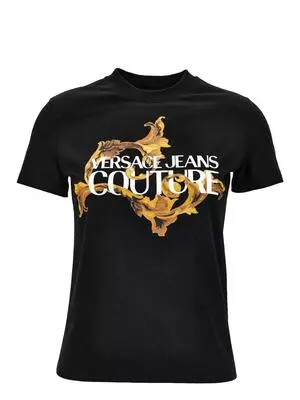 Versace Logo Print T-shirt - Black