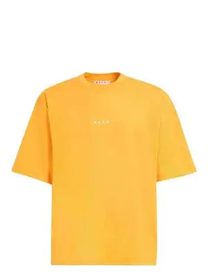 Marni Logo-print Cotton T-shirt - Yellow
