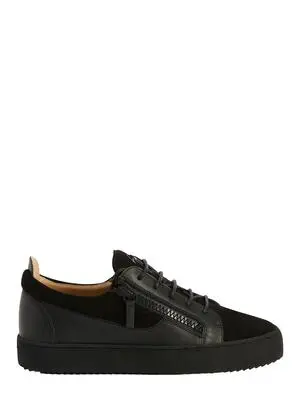 GIUSEPPE ZANOTTI Frankie Low-top Sneakers With Side Zips - Black