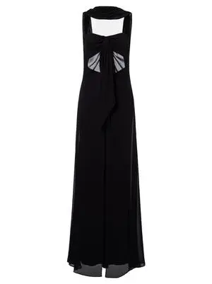 Christopher Esber Draped Silk Gown - Black