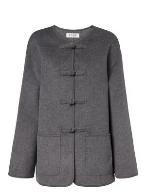 RÓHE Wool And Cashmere Toggle Fastening Jacket - Grey