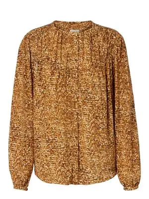 Isabel Marant Étoile Sally Printed Silk-blend Blouse - Beige