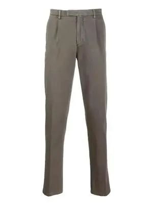 Boglioli Mid-rise Straight-leg Trousers - Green