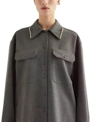 JIL SANDER Jil Sander Embellished Collar Button-Up Shirt
