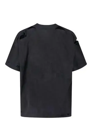 Balenciaga Destroyed Logo T-shirt - Black