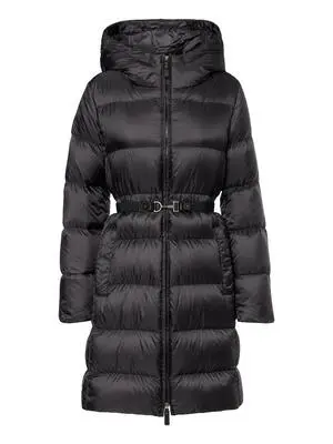 Max Mara Belted Quilted Down Coat - Black