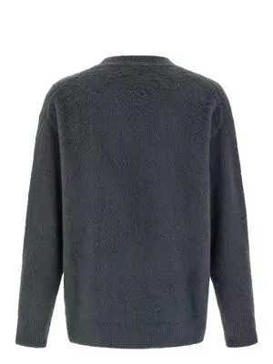 ROBERTO COLLINA Shearling-effect Crew Neck Sweater - Grey