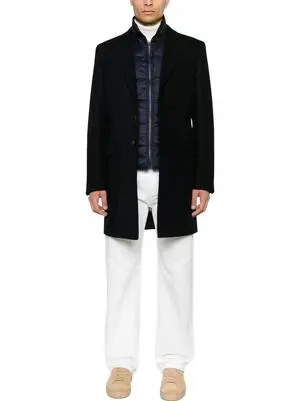 FAY Single-breasted Layered Coat - Blue