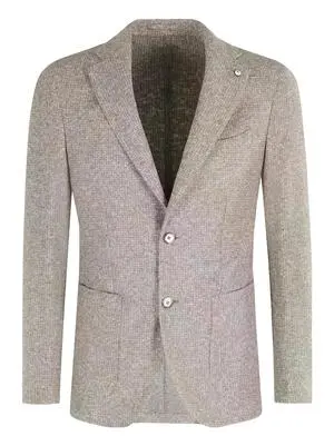 L.B.M. Textured Three-button Blazer - Neutrals