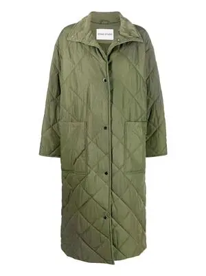 STAND STUDIO Recycled Polyester Quilted Coat - Green