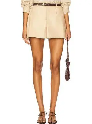 Faithfull The Brand Sable Mini Skirt - Tan