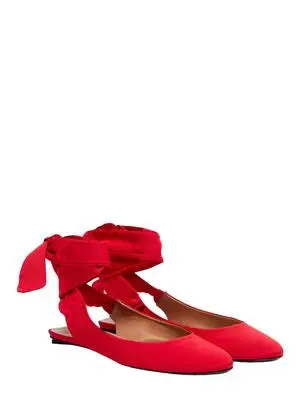 Attico The Attico Cloe Ballet Flats Red
