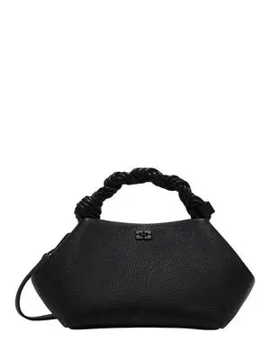 GANNI Small Bou Twisted-handle Tote Bag - Black