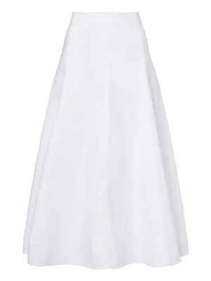 Jacquemus Triangle Cotton Poplin Midi Skirt - White