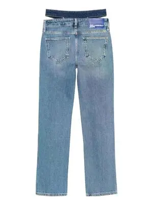 KARL LAGERFELD Karl Lagerfeld Jeans Straight-Leg Side-Cut Jeans
