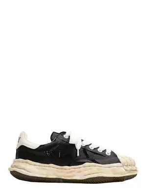 Mihara Yasuhiro Blakey Film-attached Low-top Sneakers - Black
