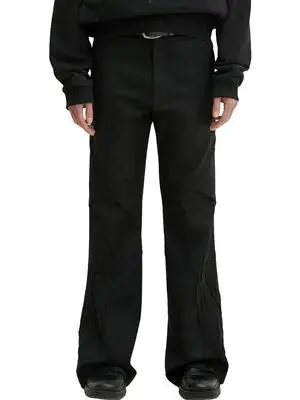 HELIOT EMIL Pleated Panel Tailored Trousers - Black