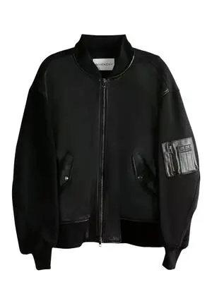 Givenchy Leather-paneled Bomber Jacket - Black