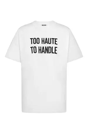 Moschino Cotton T-shirt With Lettering Print - White