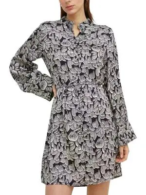 Marc O'polo Abstract Print Shirt Dress - Grey