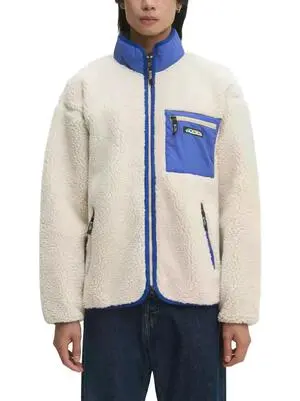 MANASTASH MANASTASH Fleece Panelled Zip-Up Jacket Neutrals