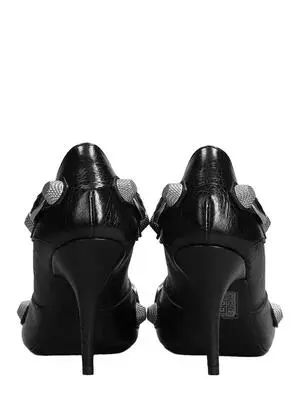 Balenciaga Cagole 90mm Cracked Pumps - Black