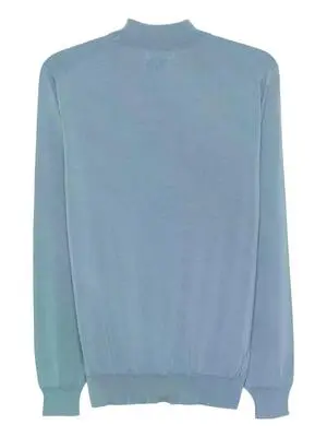 LARDINI High-neck Wool Sweater - Blue