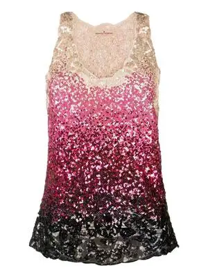 Ermanno Scervino Embellished Scoop Neck Tank Top - Neutrals